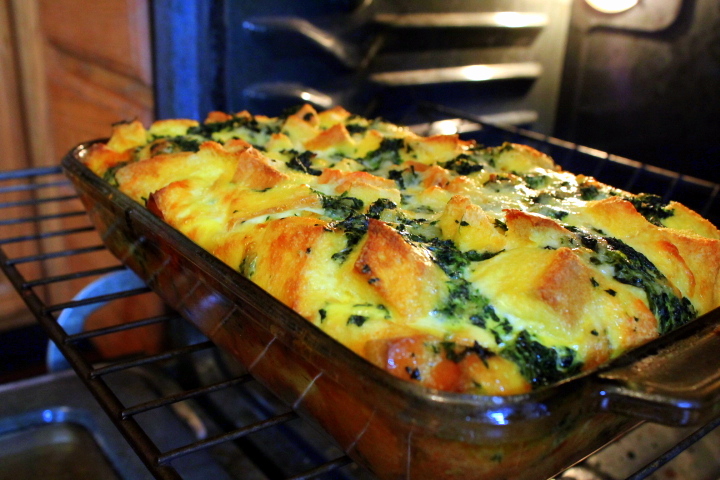 Make-Ahead Spinach & Cheese Strata – Kevin Lee Jacobs