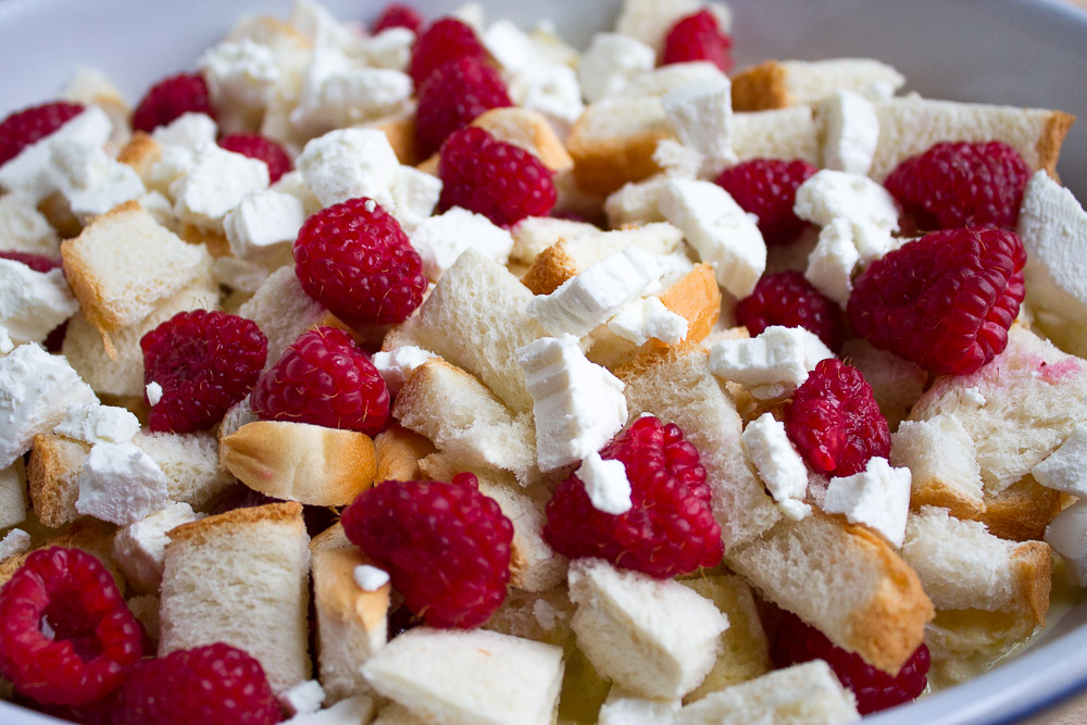 Make-Ahead Raspberry and Goat Cheese Strata – Kevin Lee Jacobs