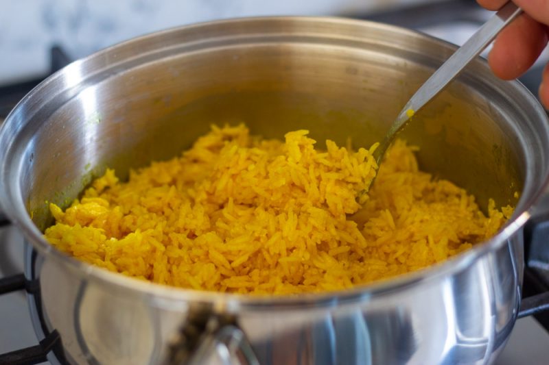 Black Beans with Mango Salsa and Yellow Rice – Kevin Lee Jacobs